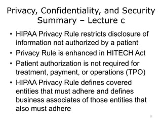 Privacy, Confidentiality, and Security Lecture 2_slides | PPTX