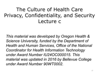 Privacy, Confidentiality, and Security Lecture 2_slides | PPTX