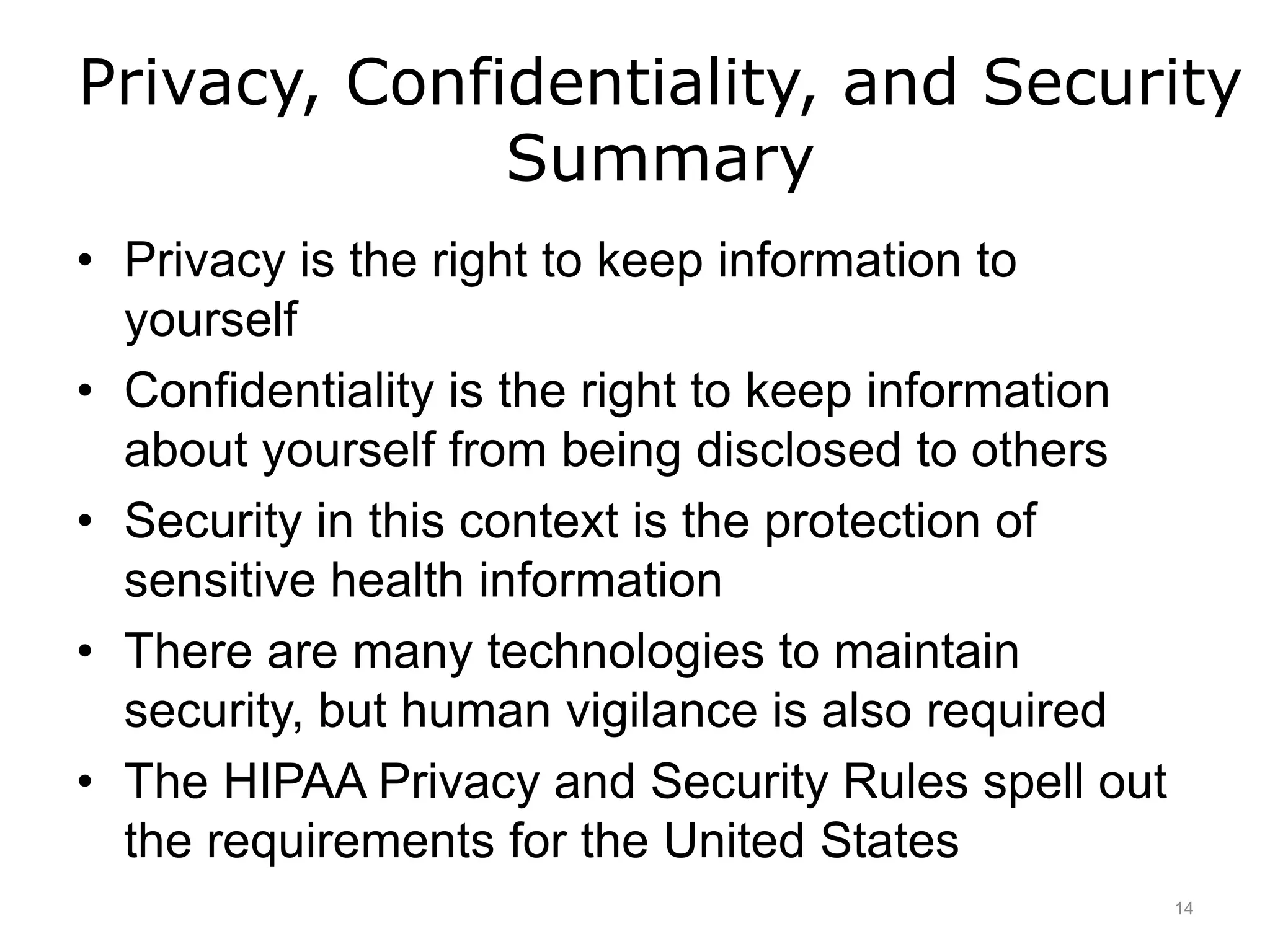 Privacy, Confidentiality, and Security Lecture 3_slides | PPTX ...