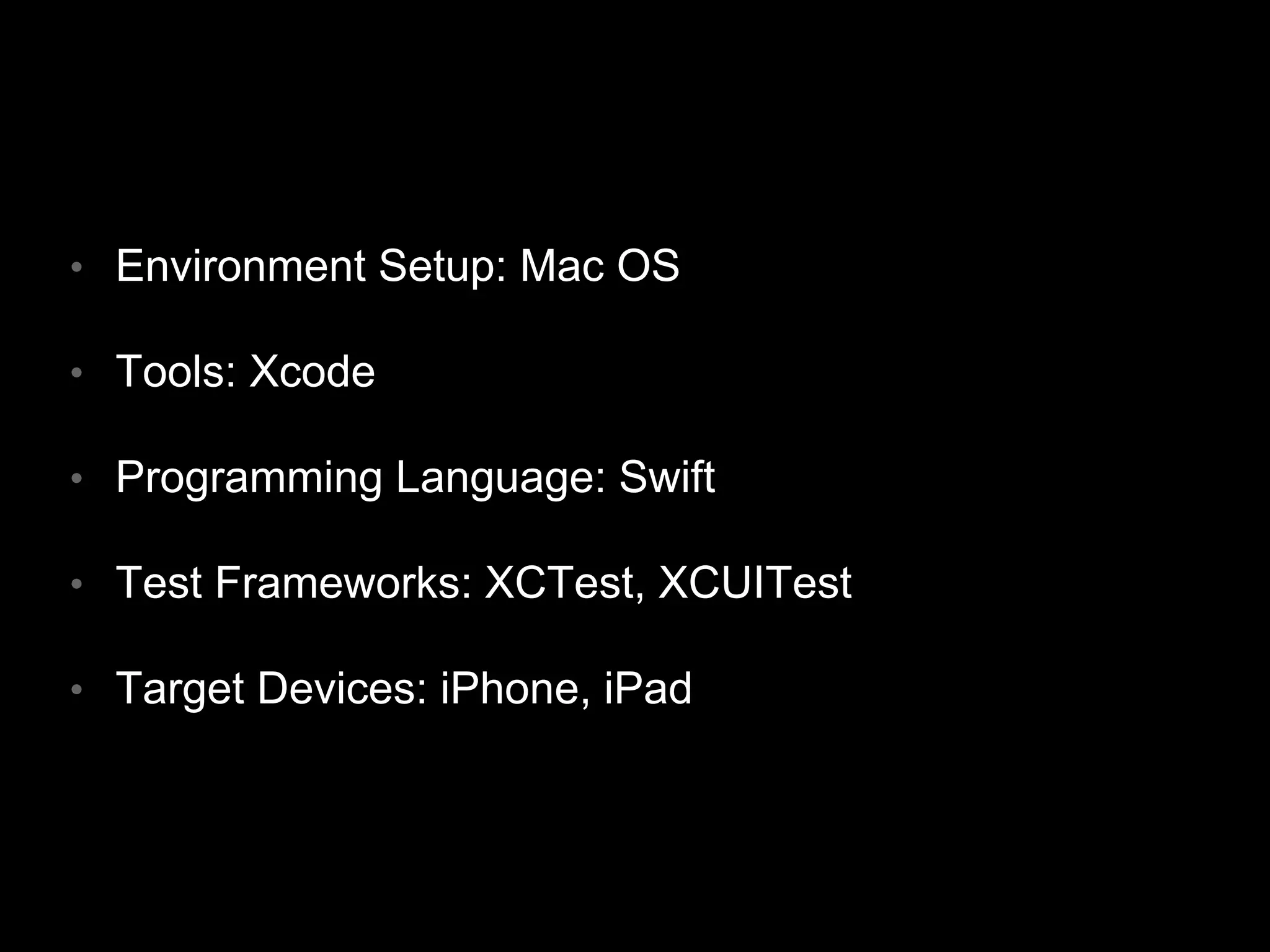 iOS quick grab on XCTest XCUITest | PPT