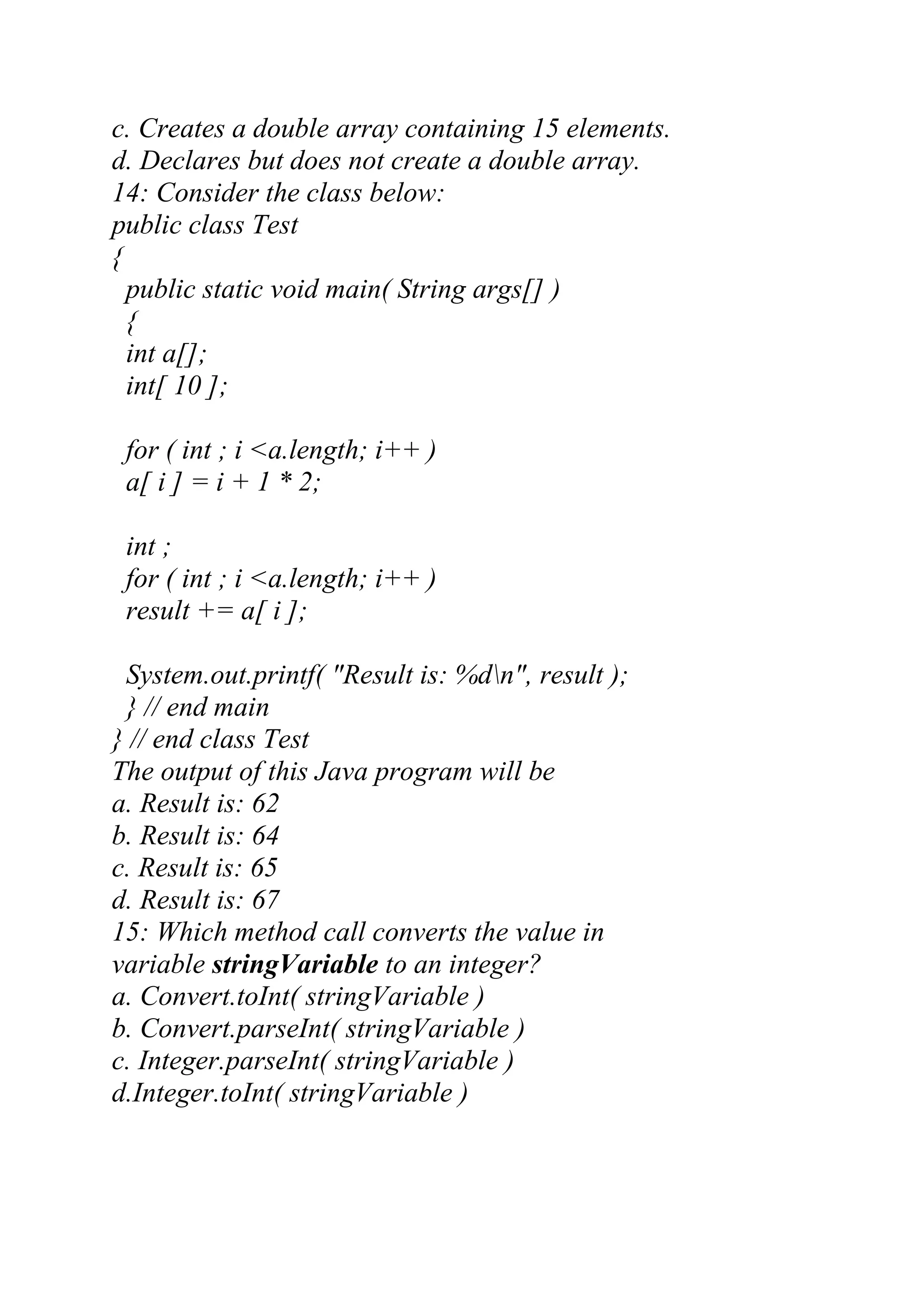 Comp 328 final guide | DOCX | Programming Languages | Computing