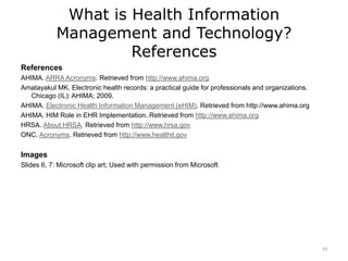 What is Health Information Management and Technology lecture slides | PPT