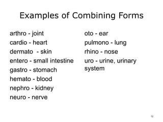 Understanding Medical Words - Lecture A | PPT