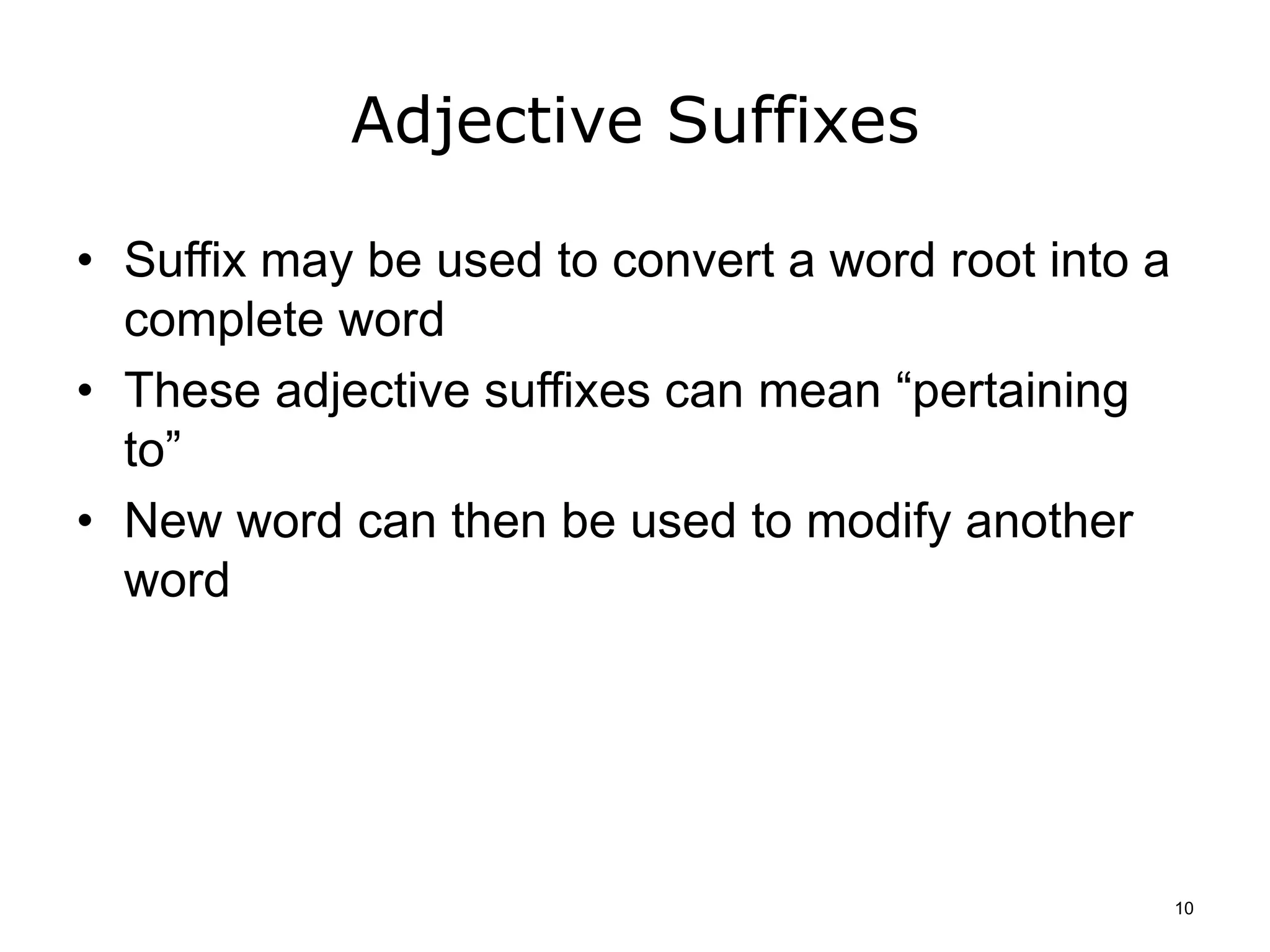 Prefixes and Suffixes | PPTX