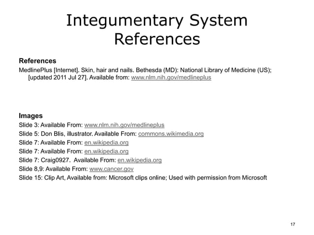 Integumentary System -Lecture A slides | PPT