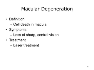 Ears, Nose, Throat, Eye and Vision lecture slides | PPTX