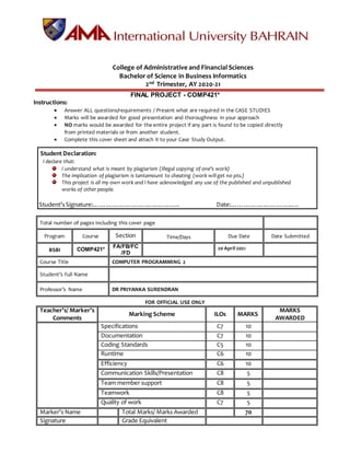 Comp421 final project(students) new | DOCX