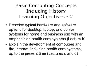 Basic Computing Concepts, Including History - Lecture B | PPT