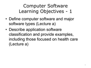 Computer Software | Lecture 4C | PPTX | Operating Systems | Computer Software and Applications