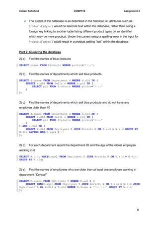 SQL Database Design & Querying | PDF