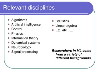 COMP60431 Machine Learning Advanced Computer Science MSc | PPT | Technology & Computing