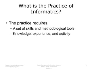 What is Health Informatics - Lecture B | PPT