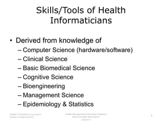 What is Health Informatics - Lecture B | PPT