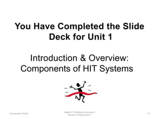 Course 7 Unit 1 – Introduction & Overview: Components of HIT Systems | PDF