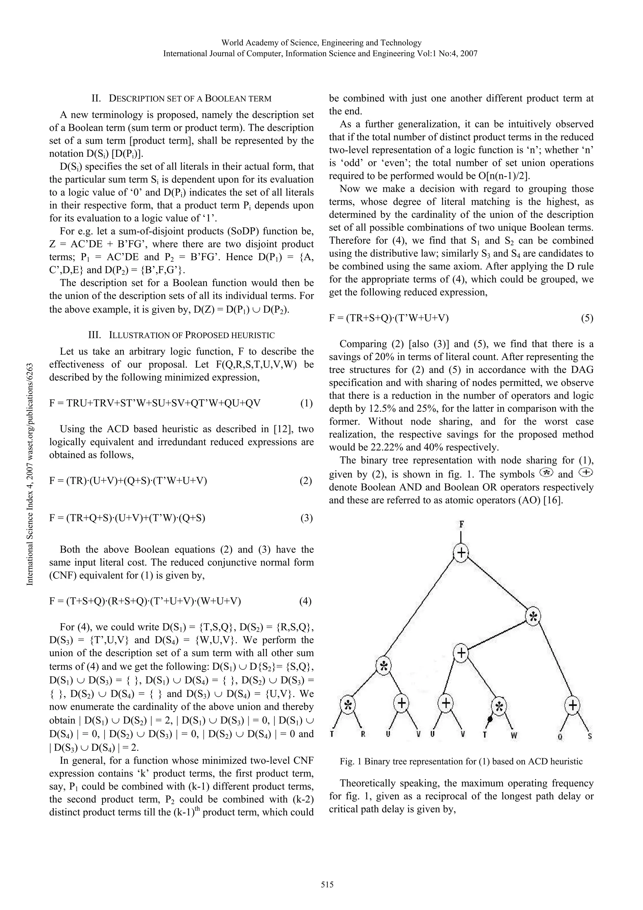 Compact Binary Tree Representation Of Logic Function With Enhanced Throughput Pdf