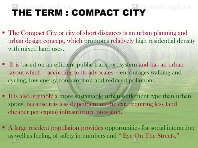 Compact city | PPTX | Land and Farms | Real Estate