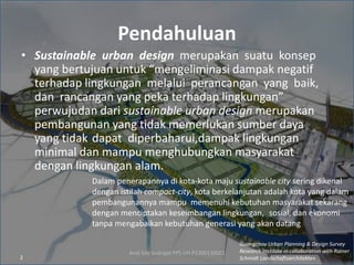 Compact city,a sustainable development | PPTX