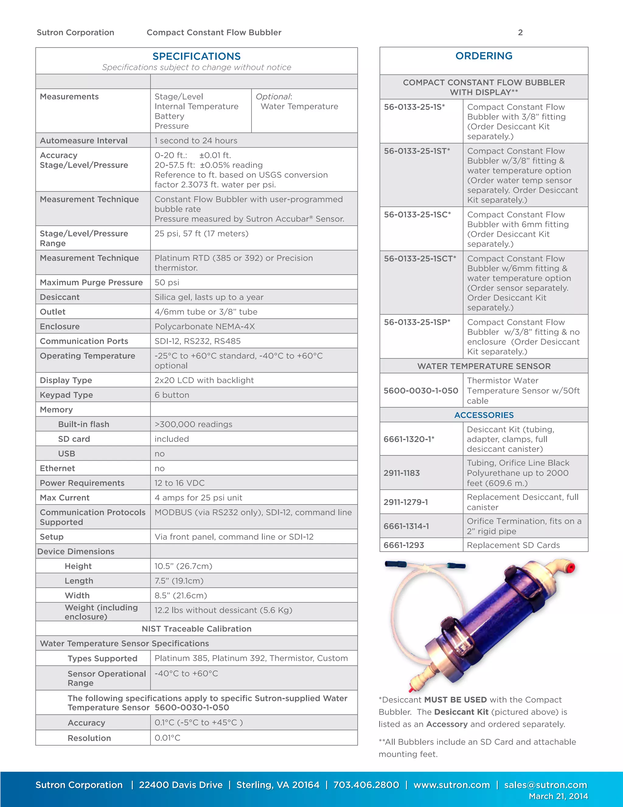 Compact constant flow (cf) bubbler | PDF