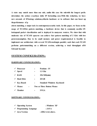 2014 IEEE JAVA NETWORKING PROJECT Compactdfa scalable pattern matching usinglongest preﬁx match ...