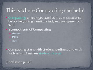 Compacting and choice boards | PPT