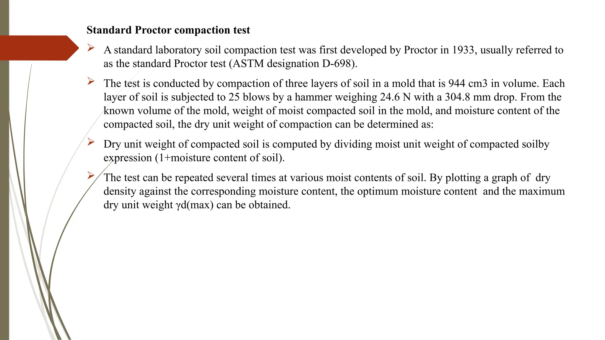SOIL COMPACTION using the standard and modified proctor test | PPTX