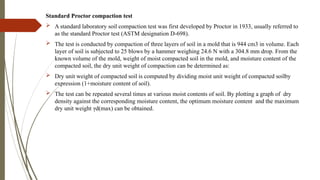 SOIL COMPACTION using the standard and modified proctor test | PPTX