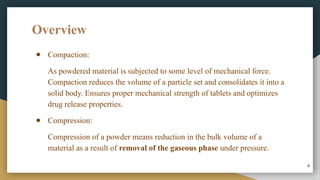 Compaction and Compression in Pharmaceutical Tablets.pptx