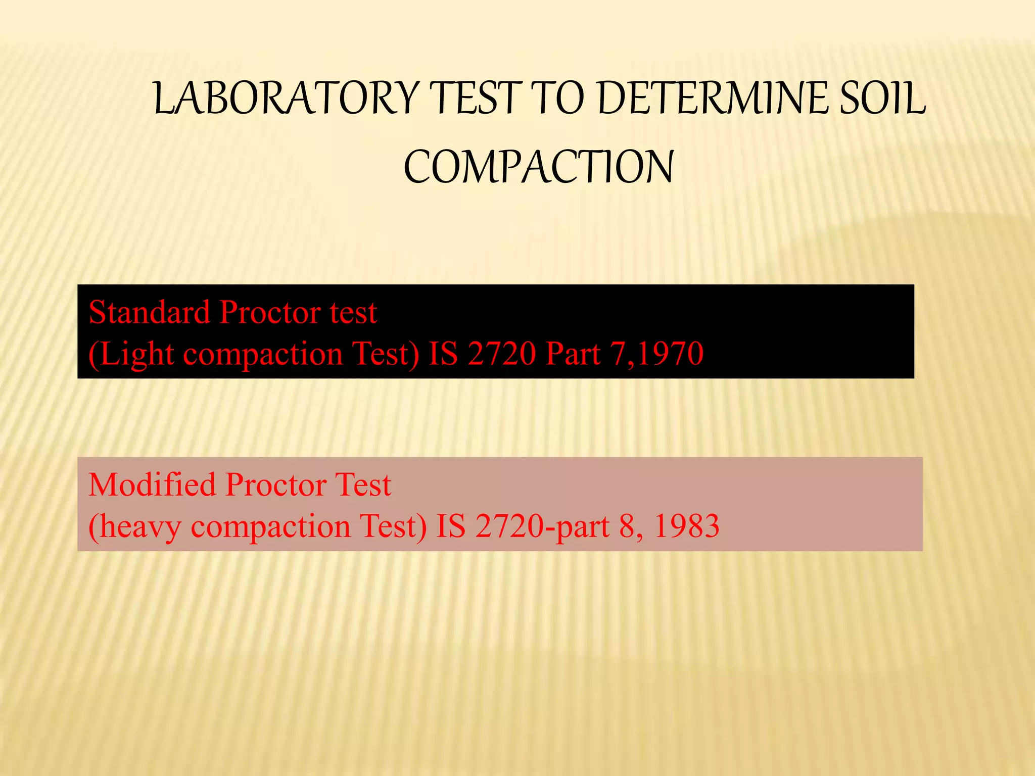 Compaction characteristics of soil | PPTX