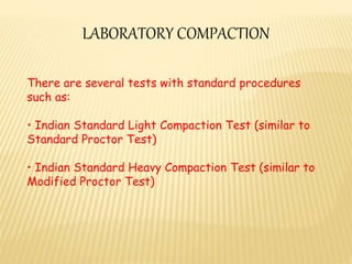 Compaction characteristics of soil | PPTX