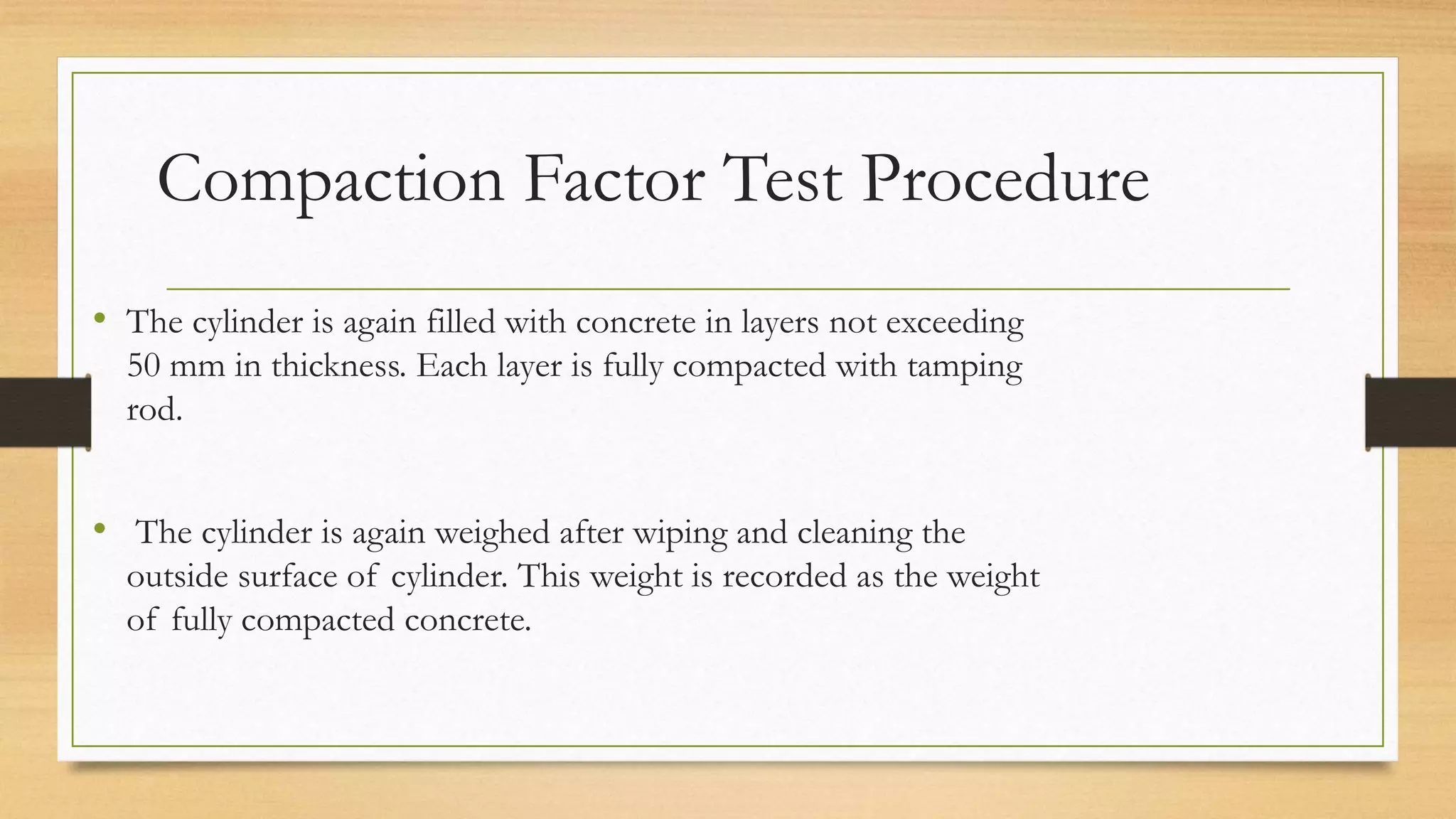 Compaction Factor Test | PPTX