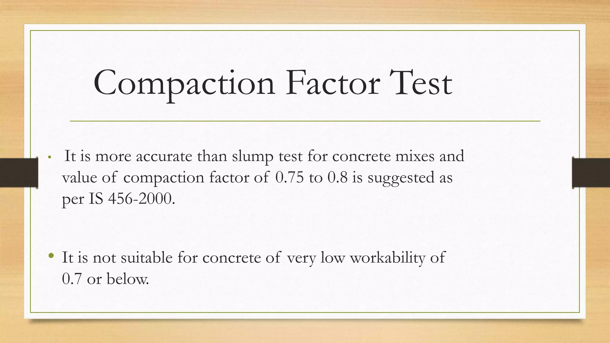 Compaction Factor Test | PPTX