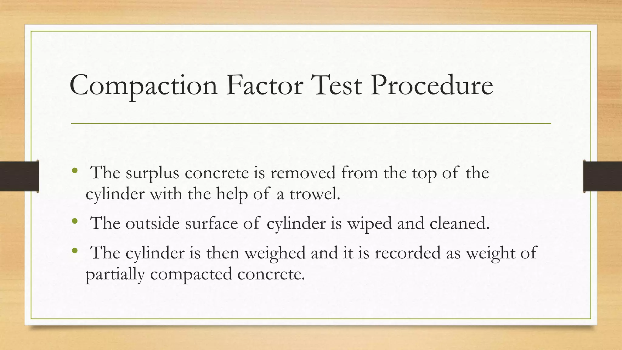 Compaction Factor Test | PPTX