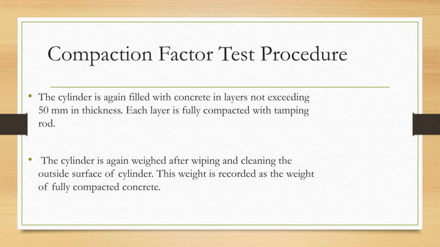 Compaction Factor Test | PPTX