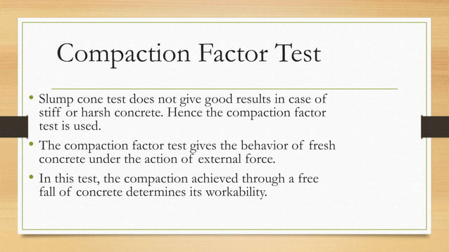 Compaction Factor Test | PPTX
