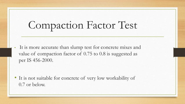 Compaction Factor Test | PPTX