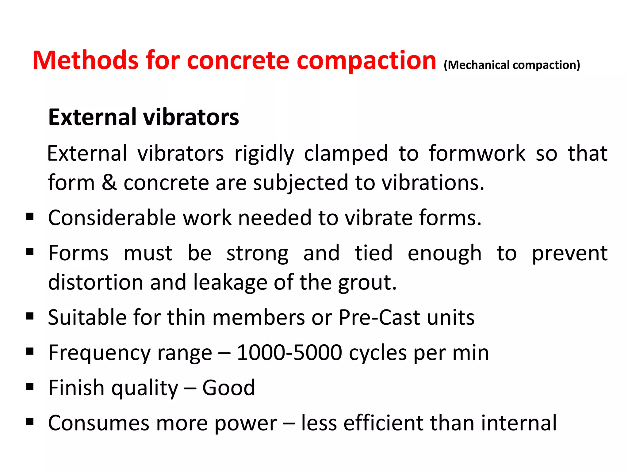 Compaction of concrete | PPTX