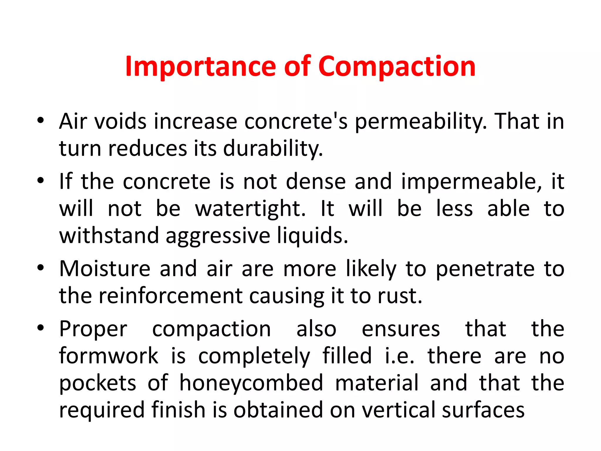 Compaction of concrete | PPTX
