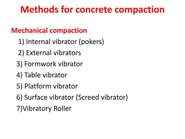 Compaction of concrete | PPTX