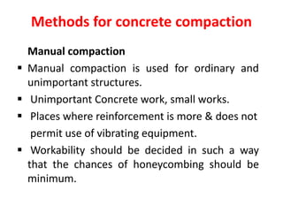 Compaction of concrete | PPTX