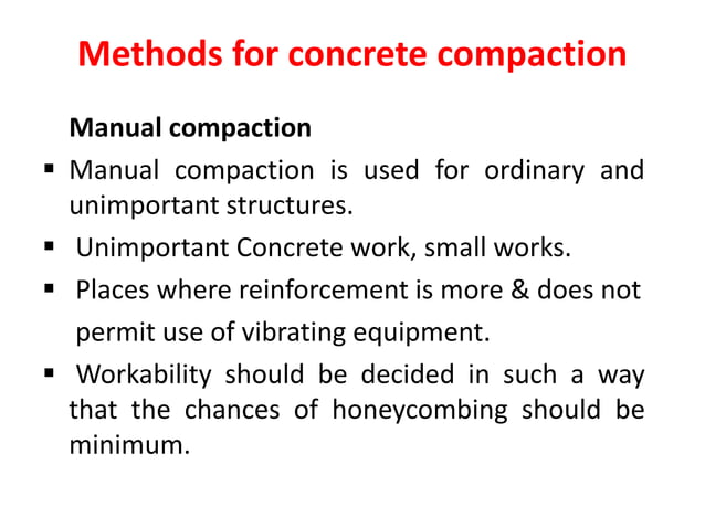 Compaction of concrete | PPTX