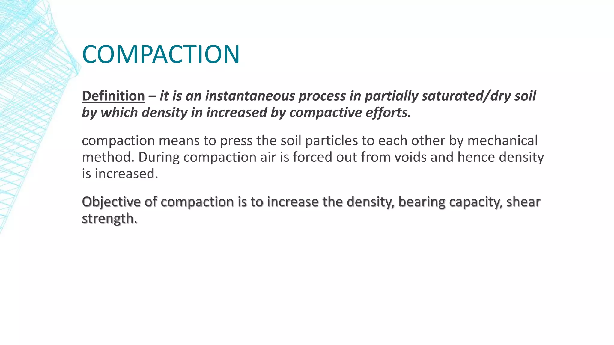 Compaction of soil (for civil engineering) | PPTX