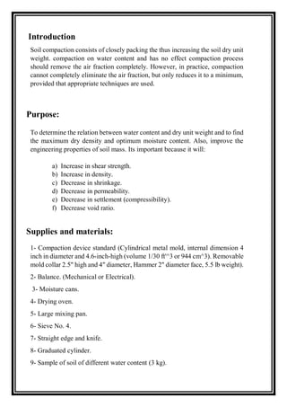 Standard Compaction Test | Jameel Academy | PDF