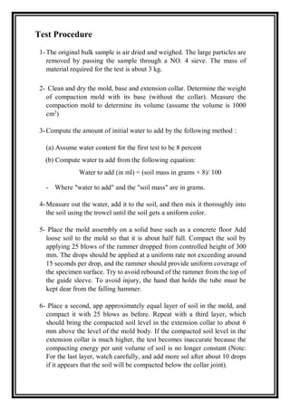 Standard Compaction Test | Jameel Academy | PDF