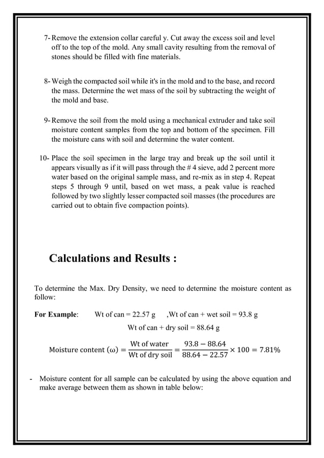 Standard Compaction Test | Jameel Academy | PDF