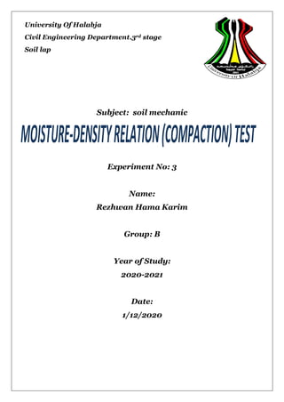 compaction test | PDF