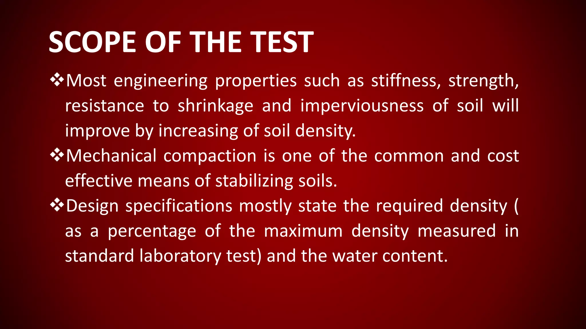 Compaction test of soil ASTM-D698 | PPTX