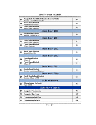 Compact it job solution part 01 (Preliminary) | PDF