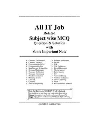 Compact it job solution part 01 (Preliminary) | PDF