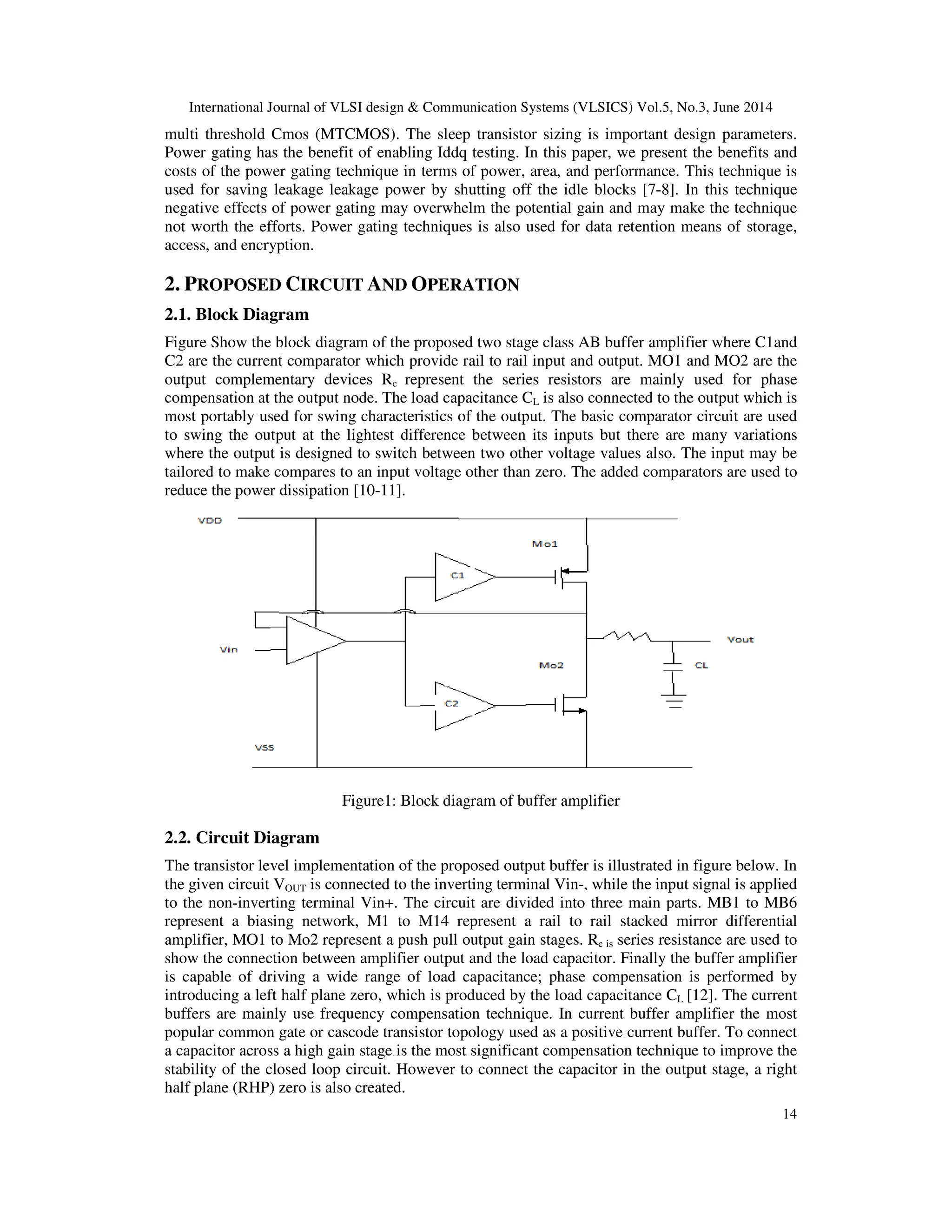 Compact low power high slew-rate cmos buffer amplifier with power gating technique | PDF