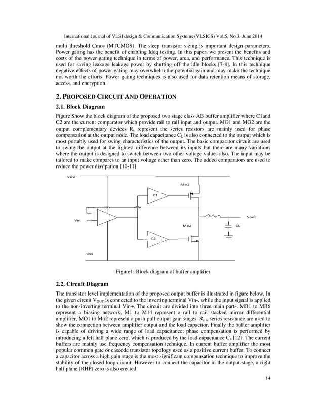 Compact low power high slew-rate cmos buffer amplifier with power gating technique | PDF